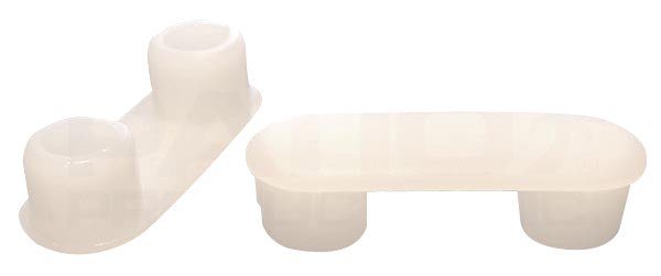 4 Racetrack Shaped Insert Glides Fits 2 1 8 X 3 4 O D 